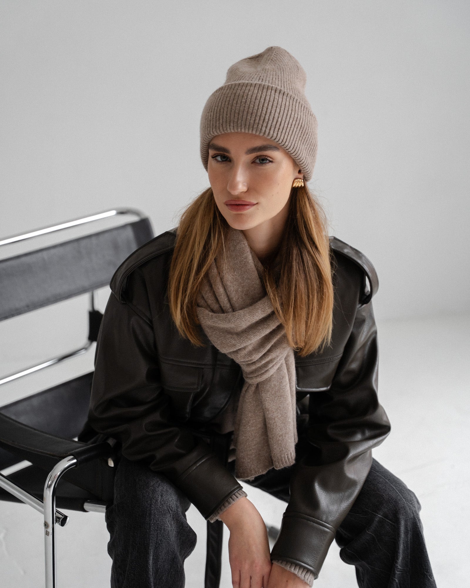 Cashmere-Wool blend beanie - Cocoa Charm – Reverie Hats