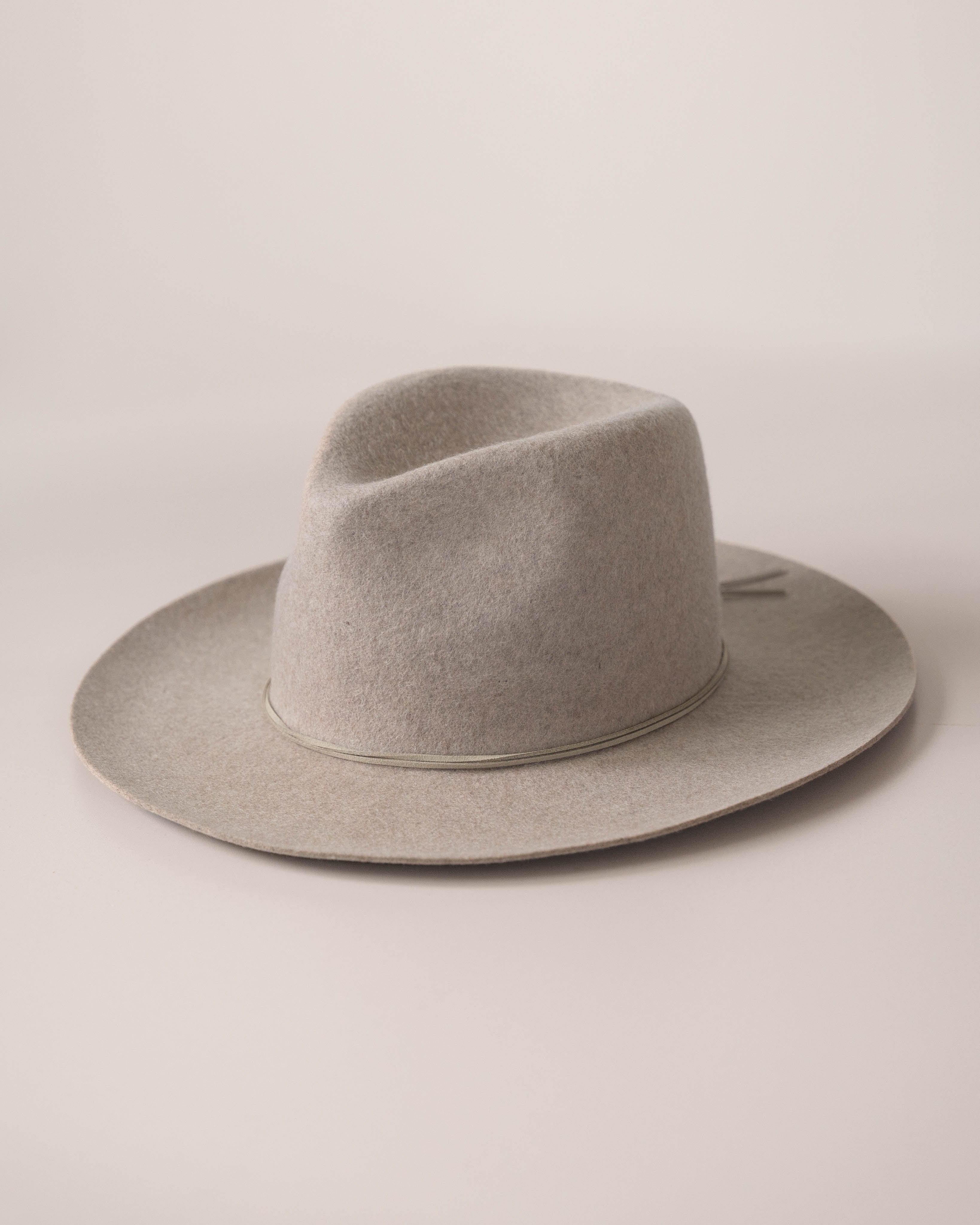 The Wander Beige Wool Felt Fedora Hat For Women - Reverie Hats