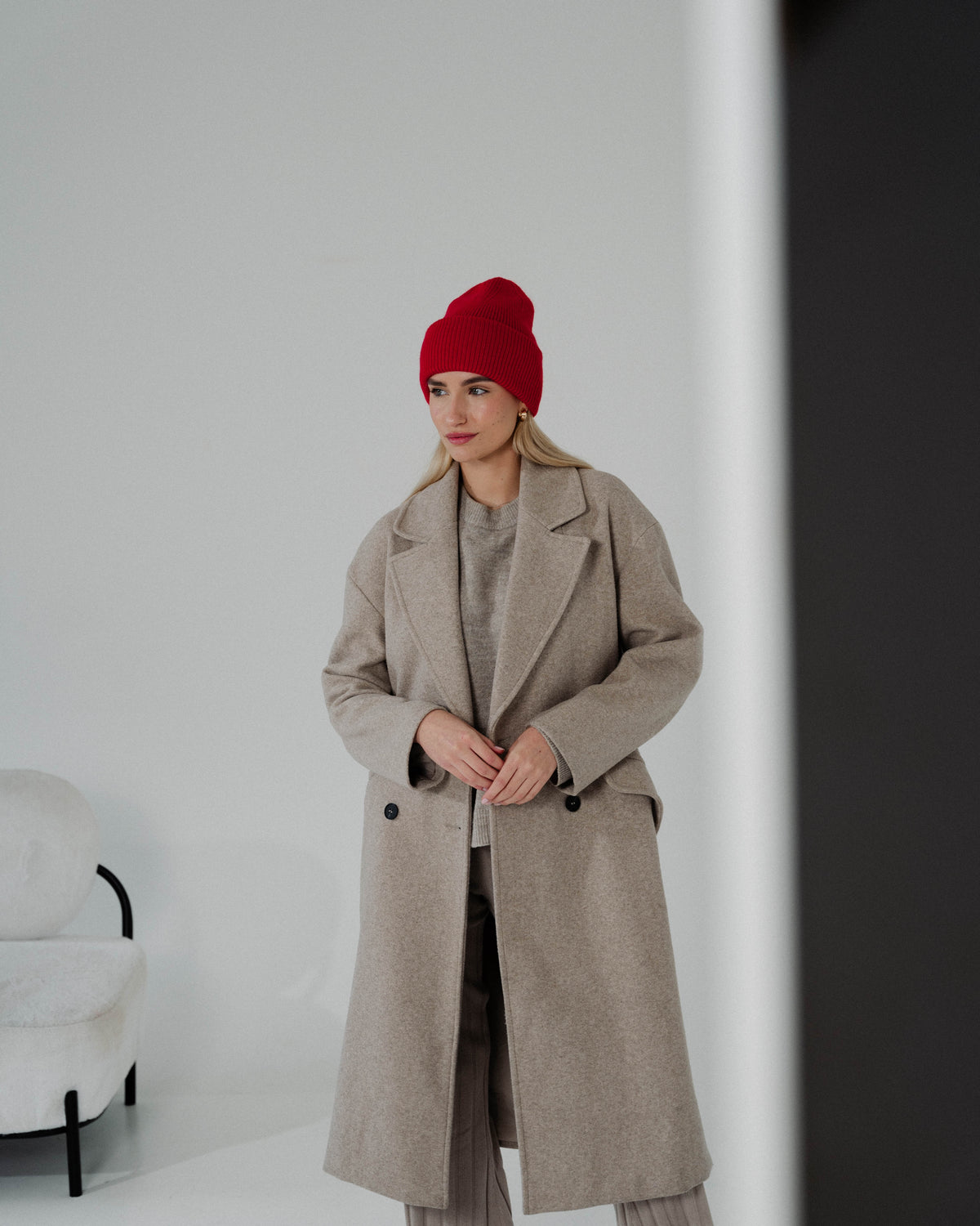 Casgmere-Wool blend beanie - Cocoa Charm – Reverie Hats