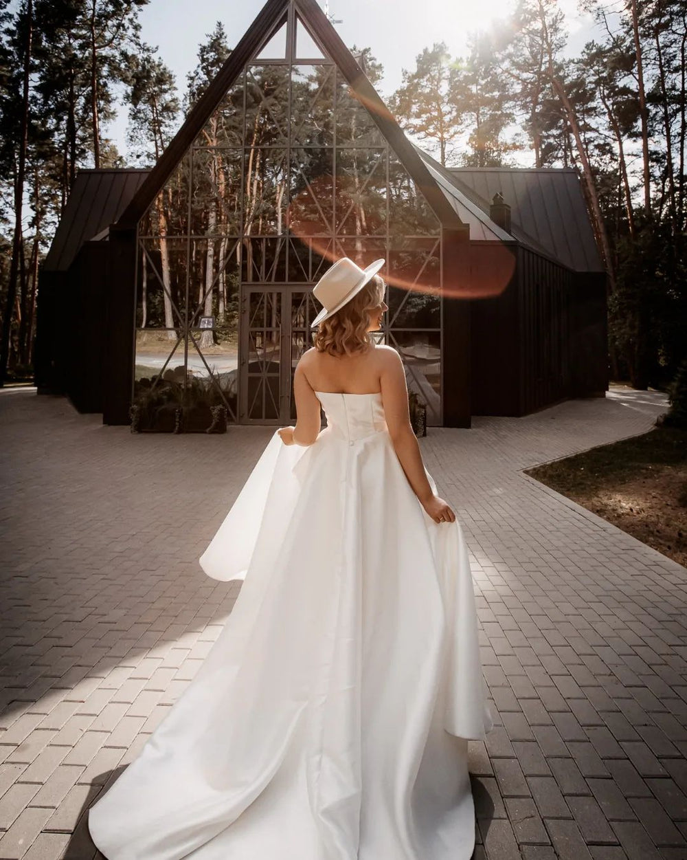 White Lily White Wool Felt Fedora Hat For Women - Reverie Hats