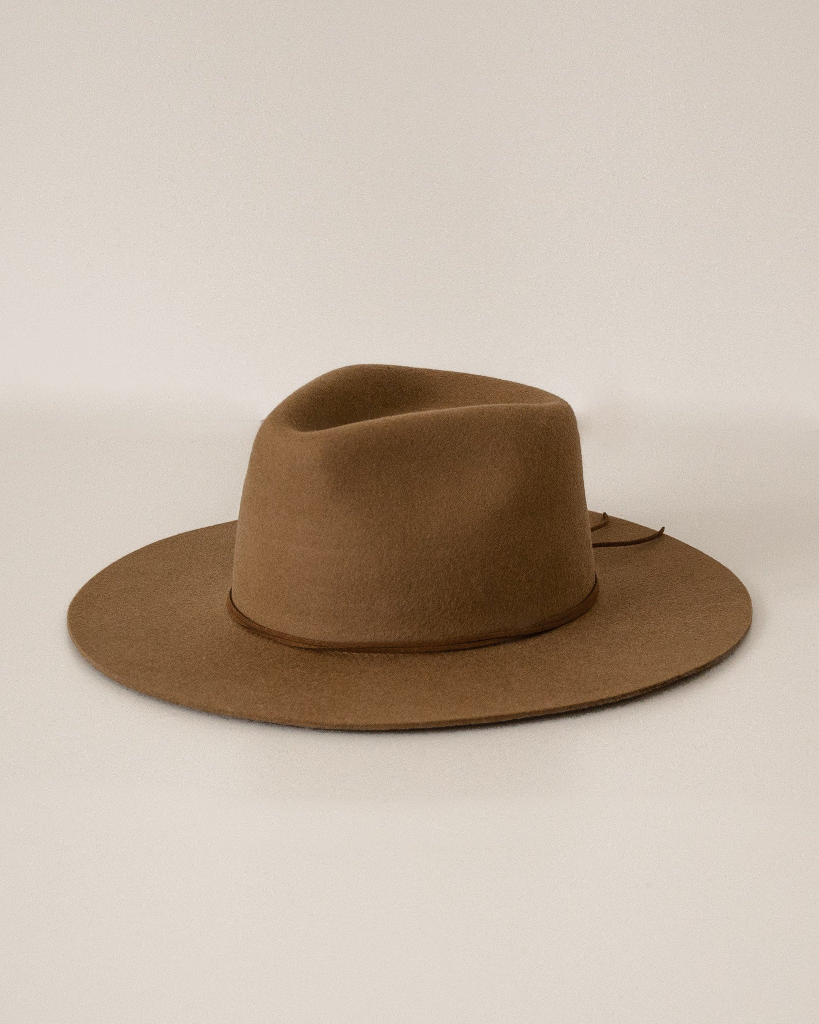 Coober Pedy Brown Wool Felt Fedora Hat For Women - Reverie Hats